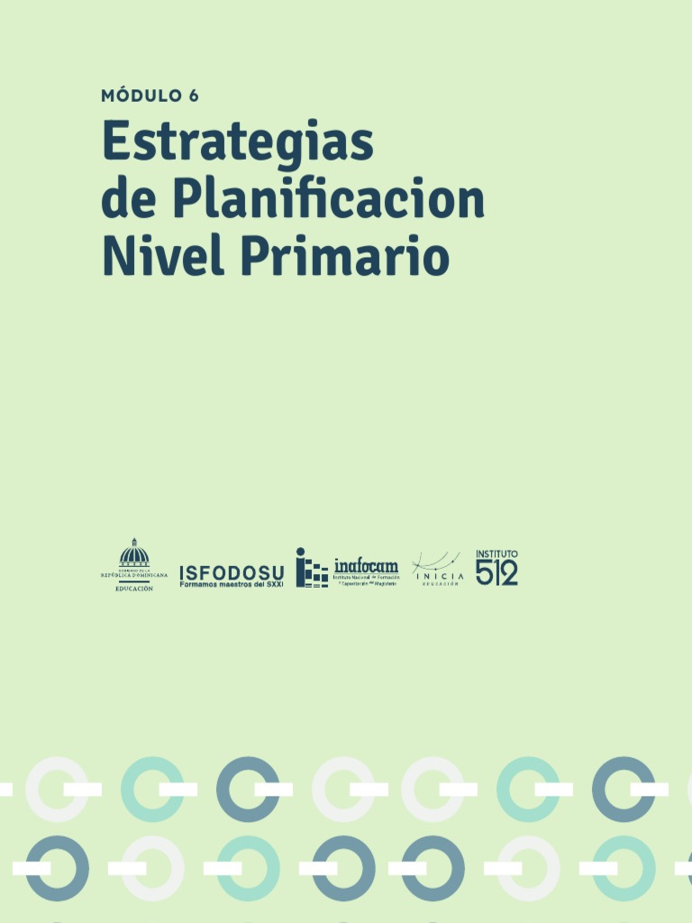Estrategias De Planificación En El Nivel Primario Pdf Educación