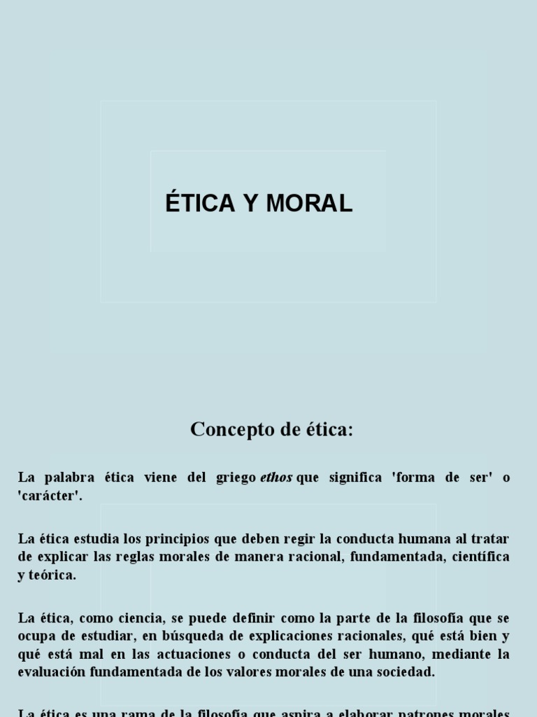 Ética y Moral | PDF | Moralidad | Etica Aplicada