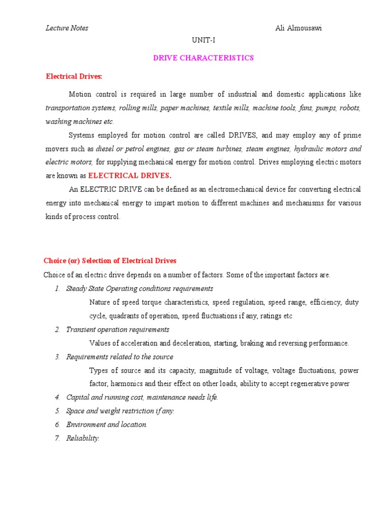 2-Lecture Two | PDF | Electric Motor | Torque