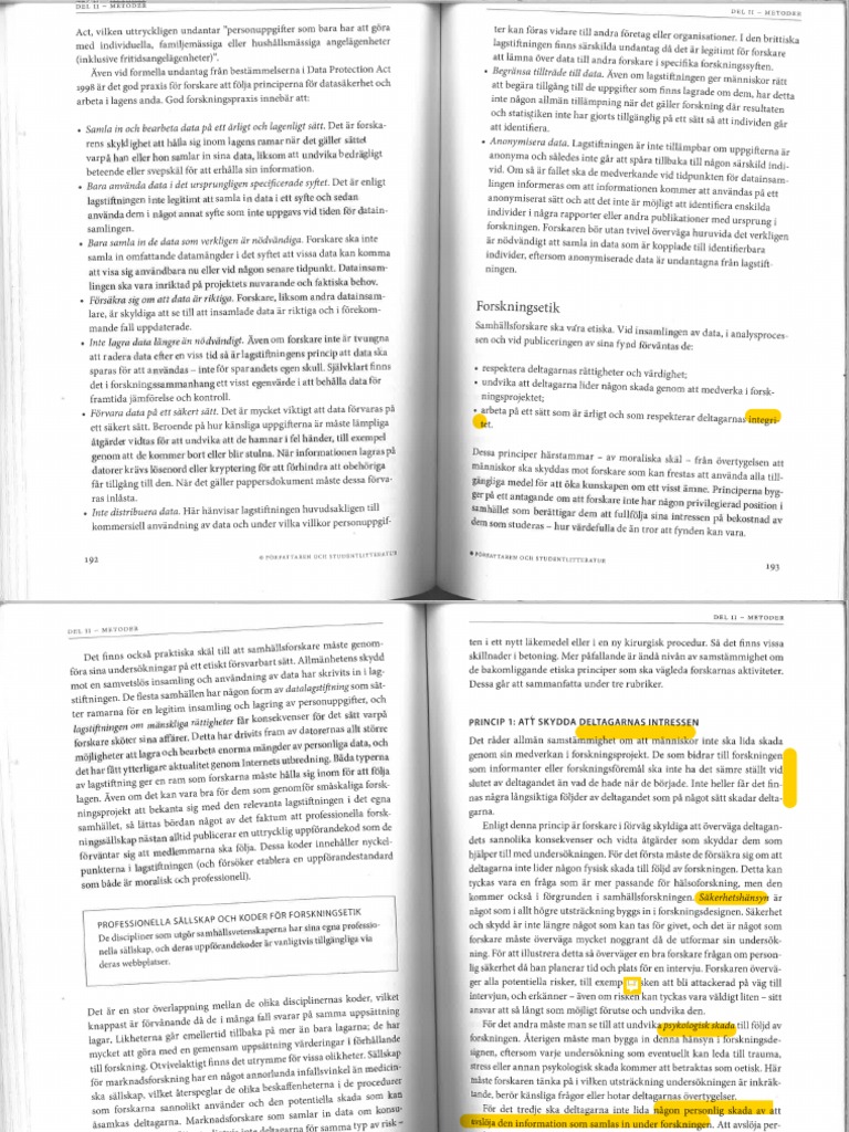 Denscombe Forskningsetik | PDF