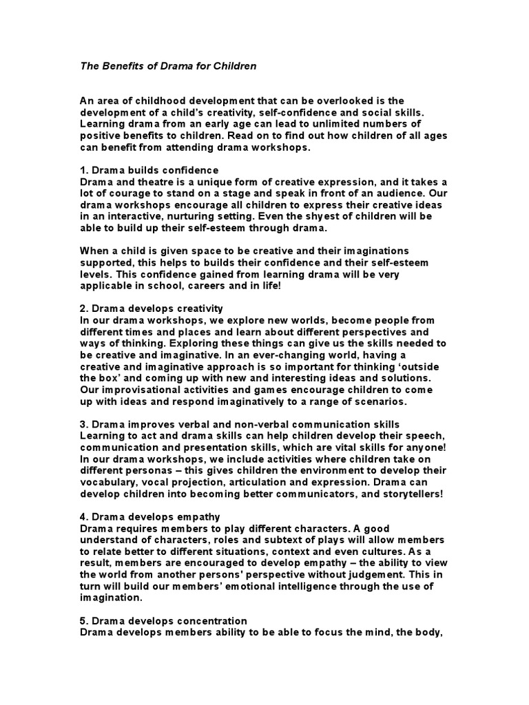 Creative Drama | PDF | Communication | Sculpture