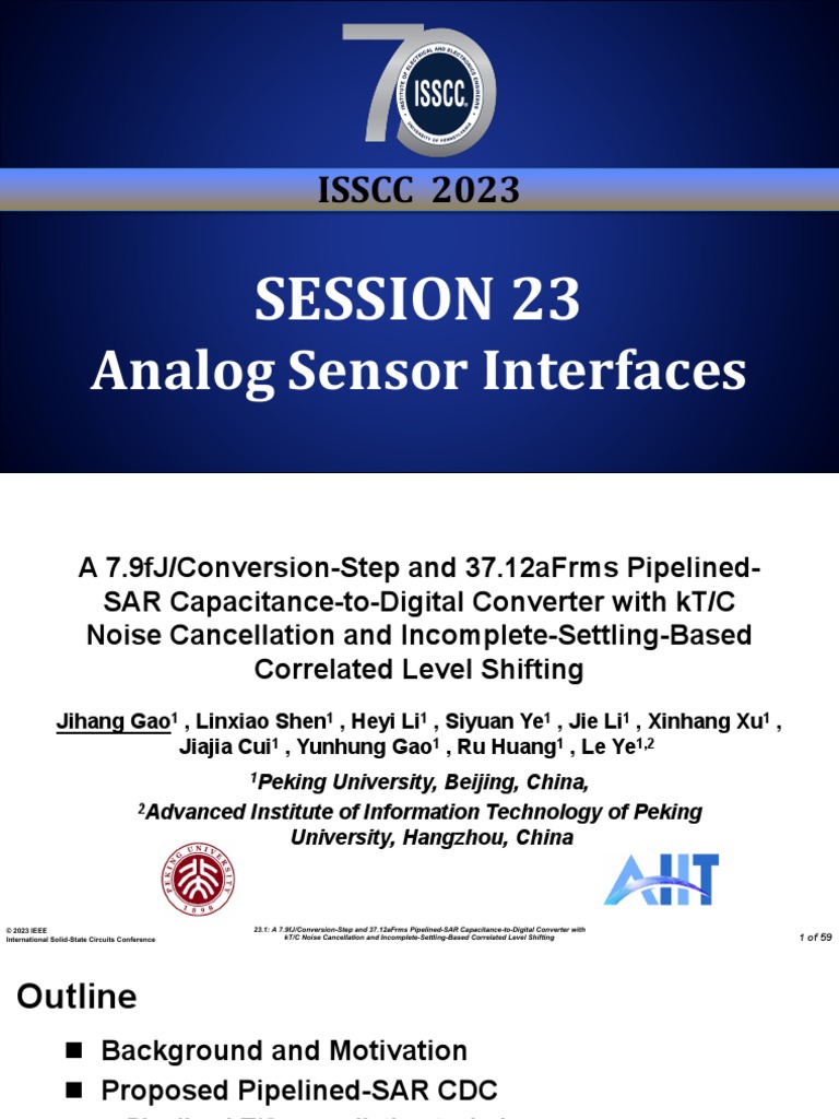 ISSCC2023-Analog Sensor Interfaces | PDF | Amplifier | Analog To Digital Converter