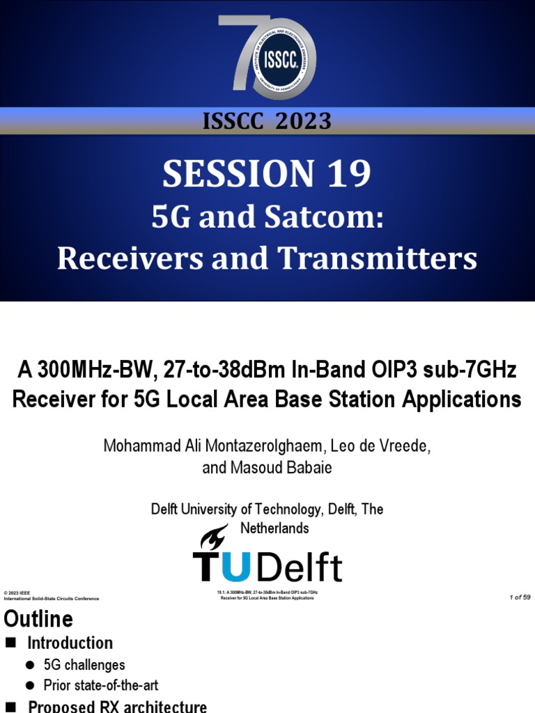 ISSCC2023-5G and Satcom Receivers and Transmitters | PDF | Operational Amplifier | Amplifier