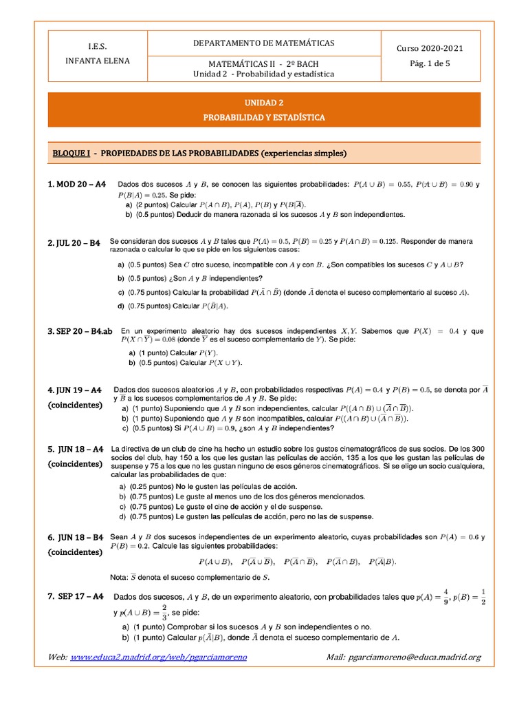 Prob y Estadistica | PDF