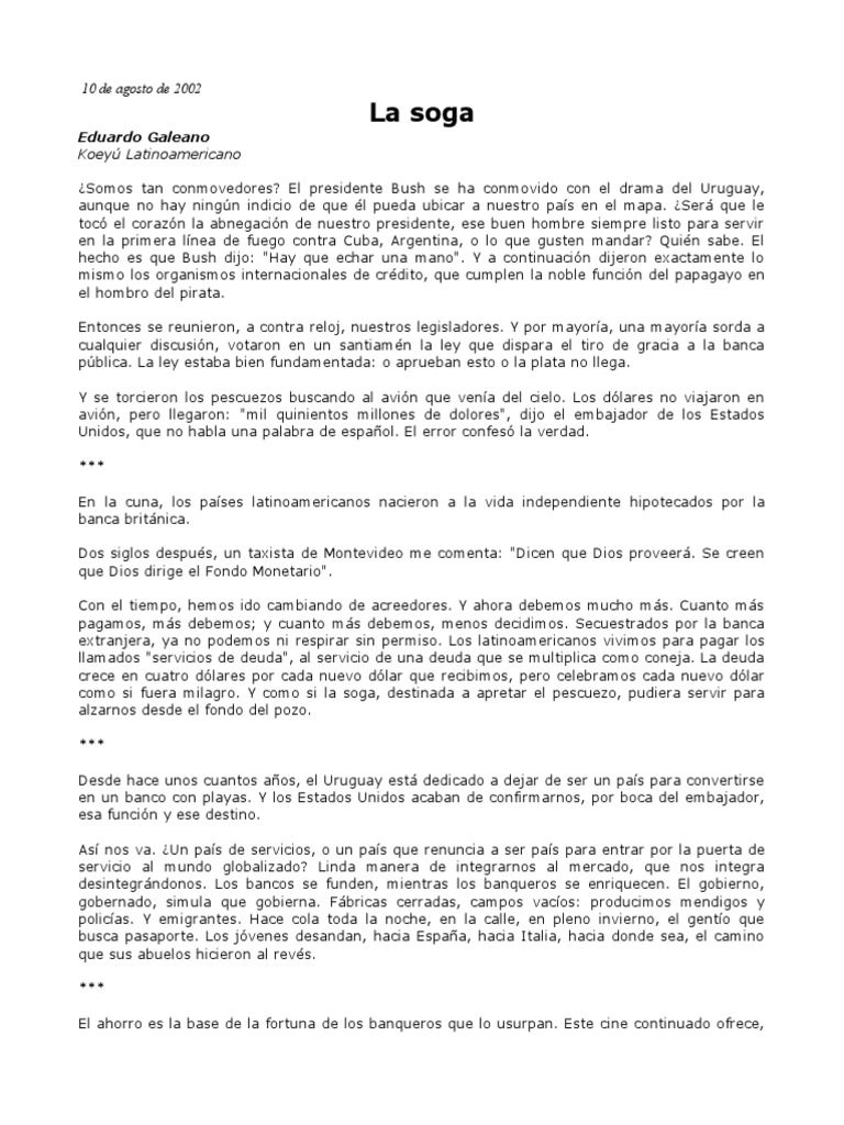 Soga Galeano | PDF | Bancos | Uruguay