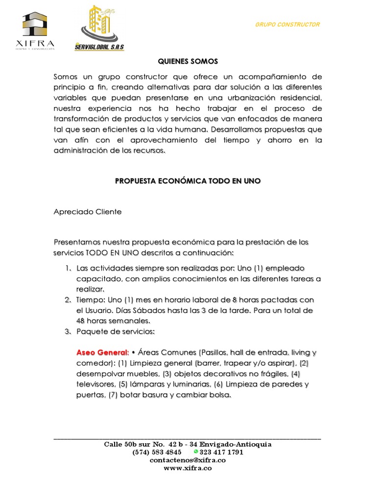 Propuesta Economica | PDF