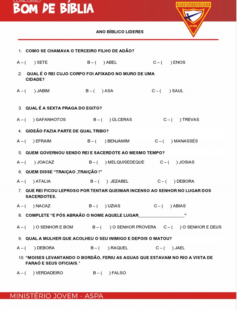 Ano Biblico Jovem | PDF