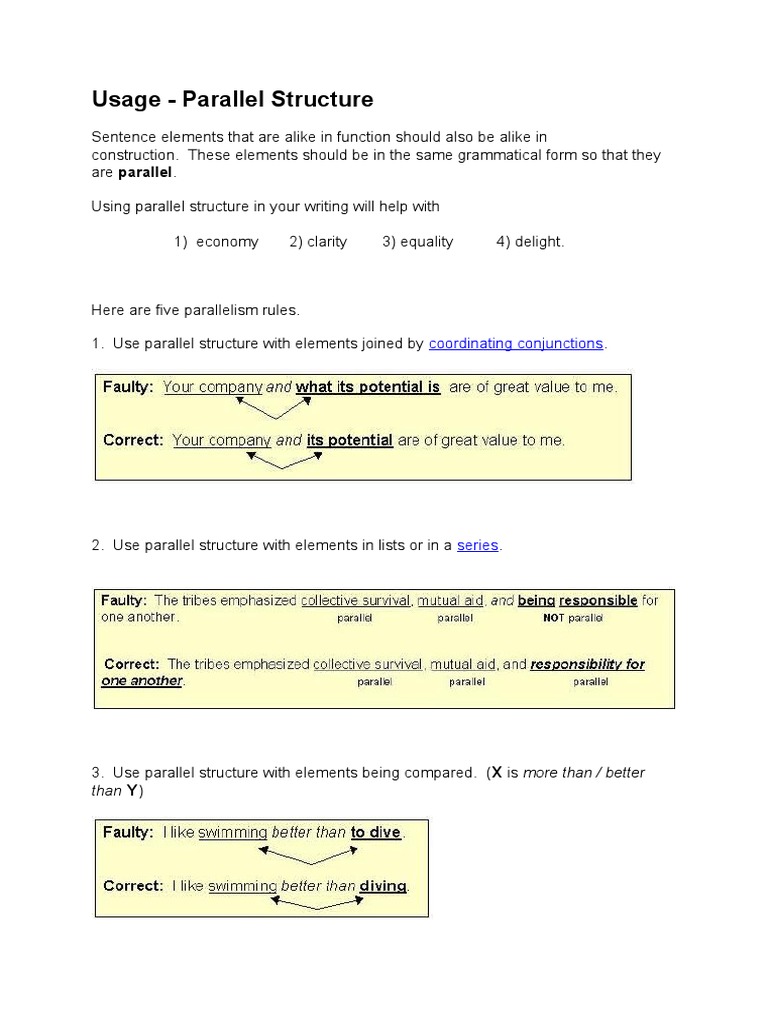 Pararell Structure Rules and Practice | PDF | Social Science