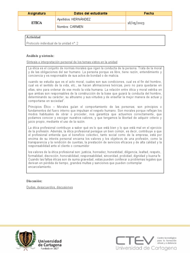 Etica Individual 2 | Descargar gratis PDF | Moralidad | Comportamiento