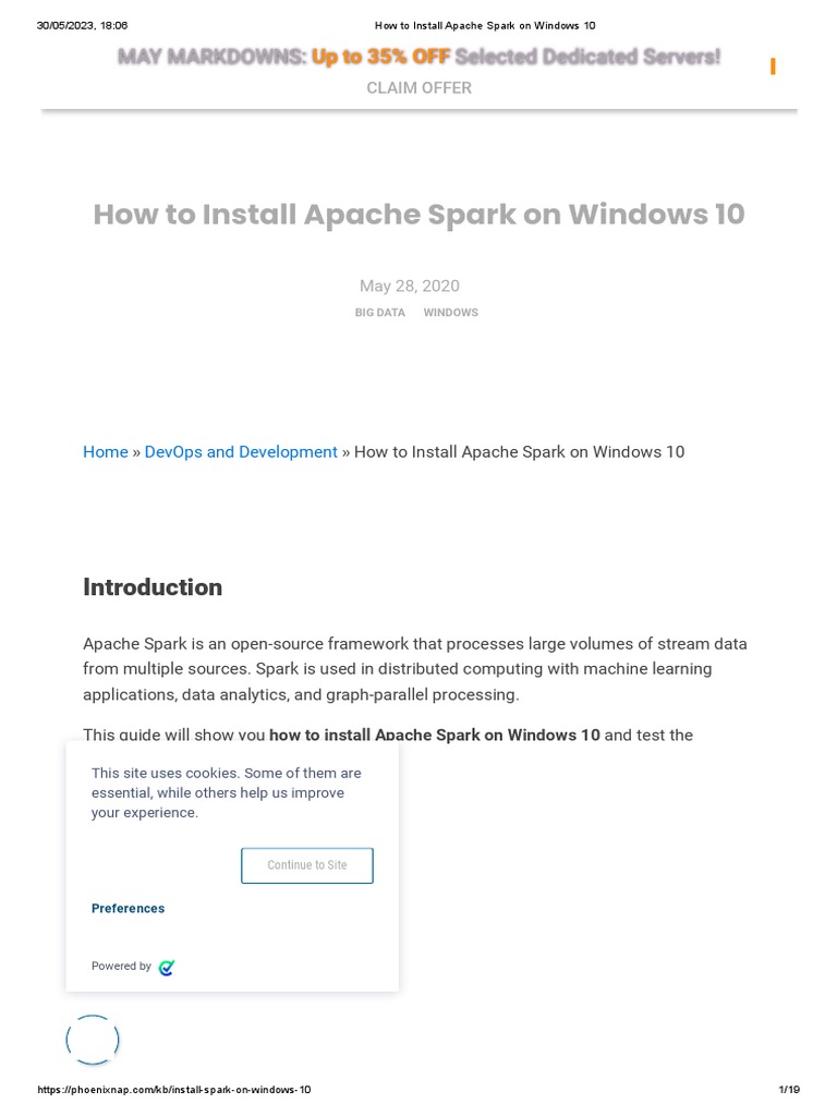 How To Install Apache Spark On Windows 10 | PDF