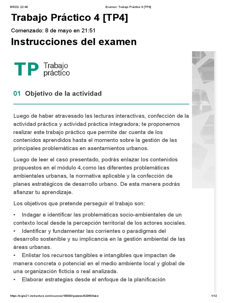 Examen - Trabajo Práctico 4 (TP4) Marce 80% | PDF | Entorno natural | Eutrofización