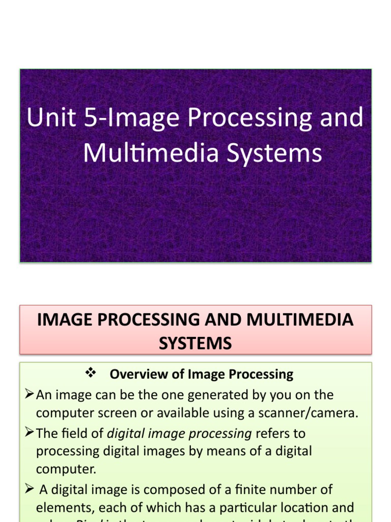 Image Processing and Multimedia | PDF