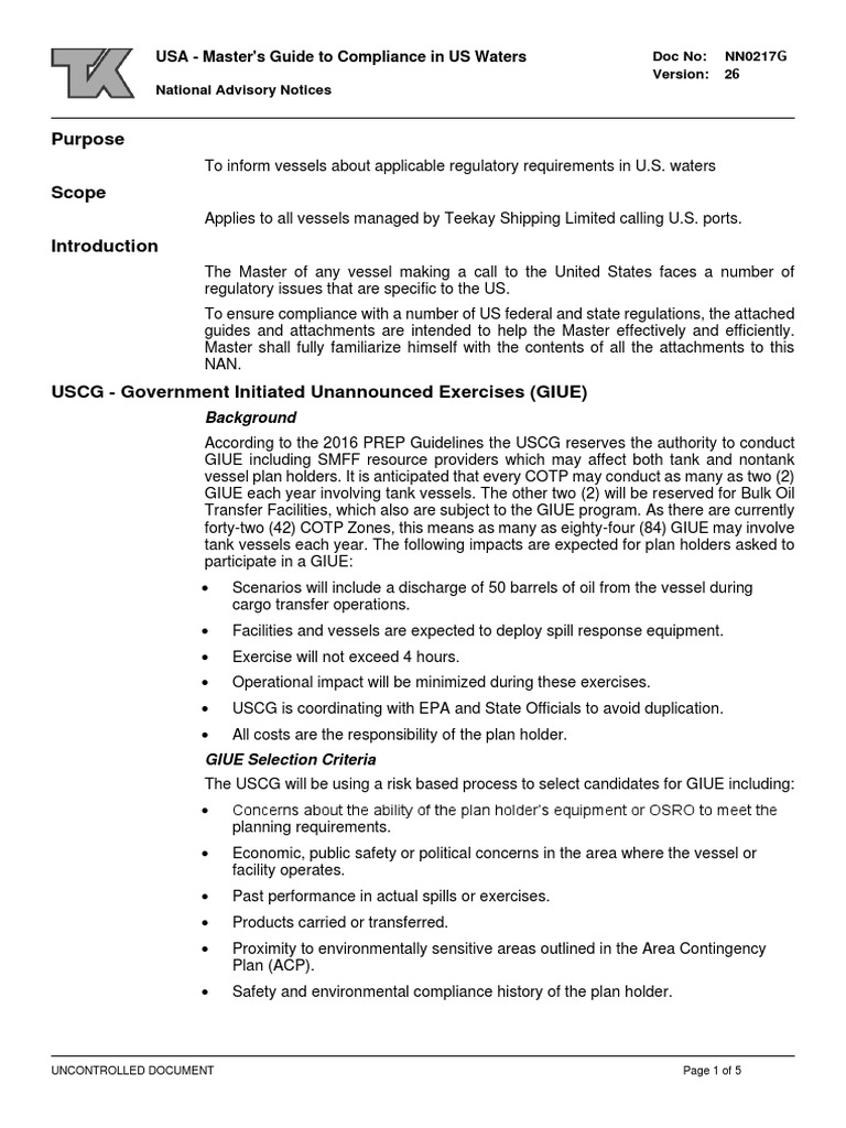 Masters Guide To US Waters | PDF
