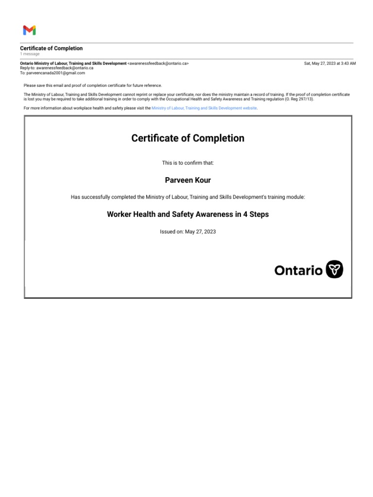 Certificate of Completion | PDF