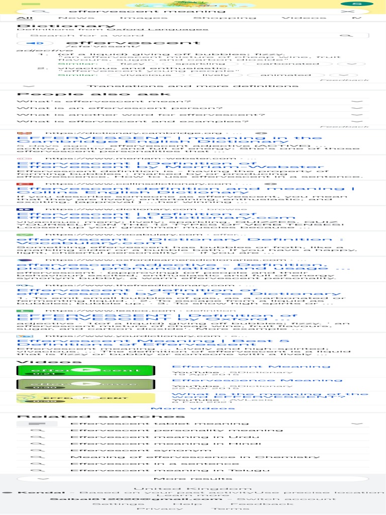 Effervescent Meaning - Google Search | PDF | English Language | Dictionary