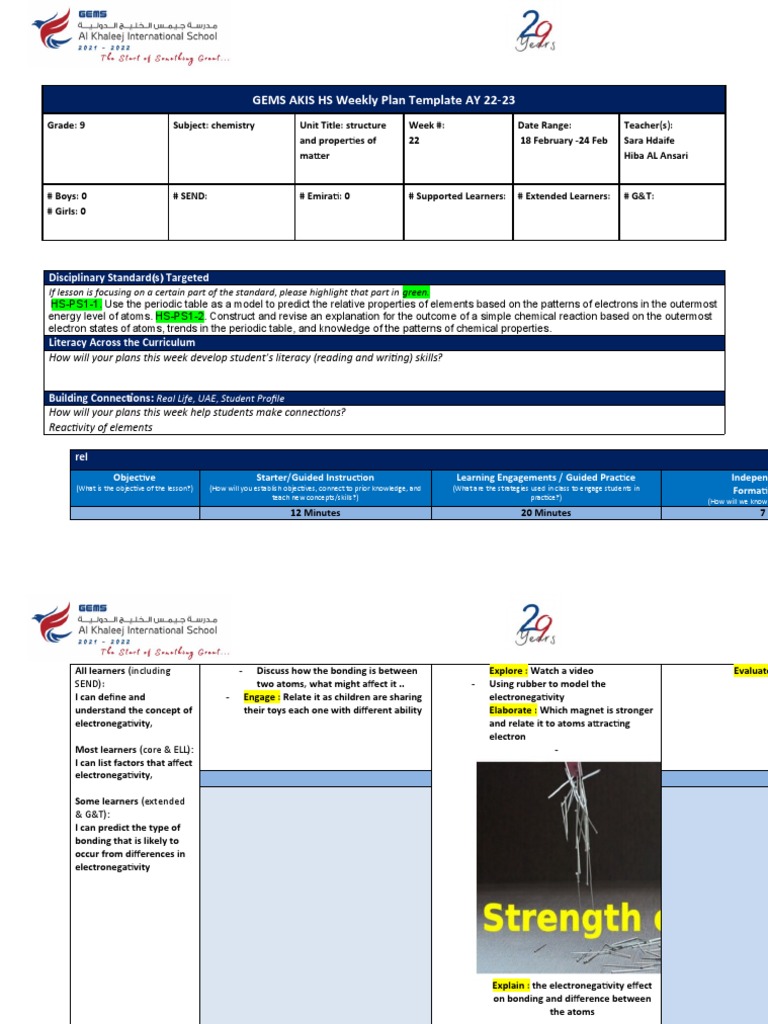 Grade 9 Chemistry: Matter Properties | PDF | Learning | Chemical Bond