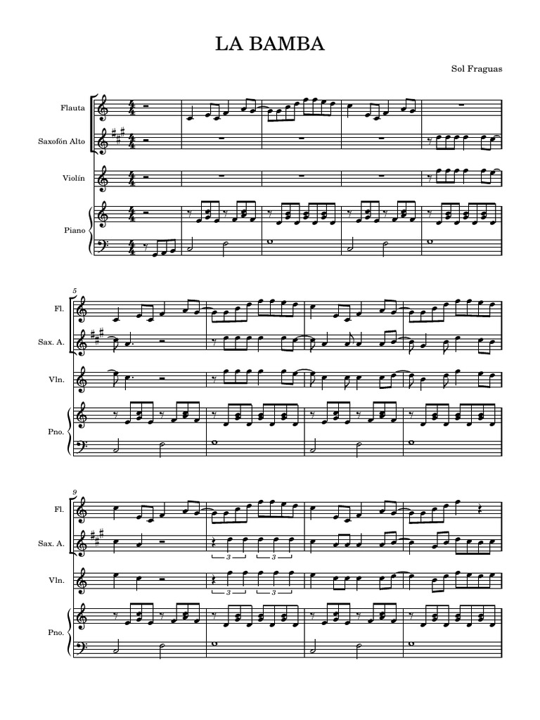 La Bamba Sheet Music PDF | PDF