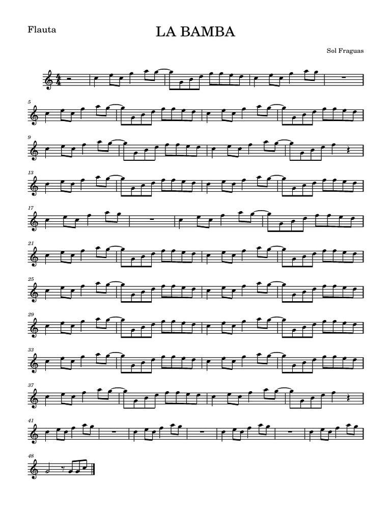 LA BAMBA-Flauta | PDF