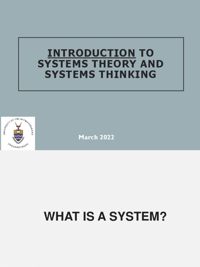 Introduction To Systems Theory | PDF | System | Feedback