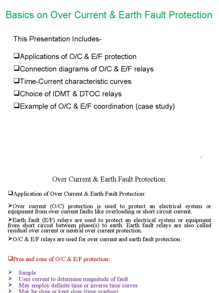 OC - EF Protection | Download Free PDF | Relay | Electromagnetism
