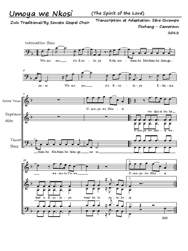 Umoya We Nkosi - Mus | PDF