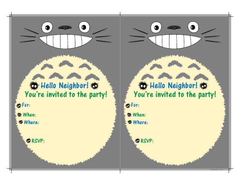 Totoro Invitation | PDF