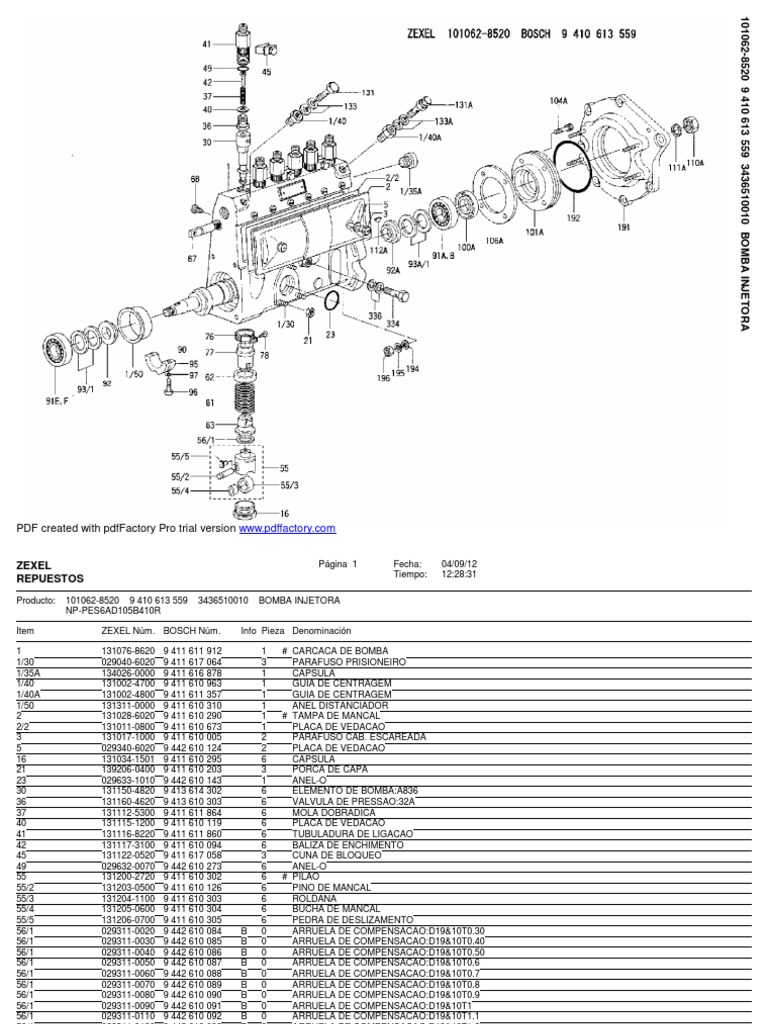 101609-9173 Despiece | PDF