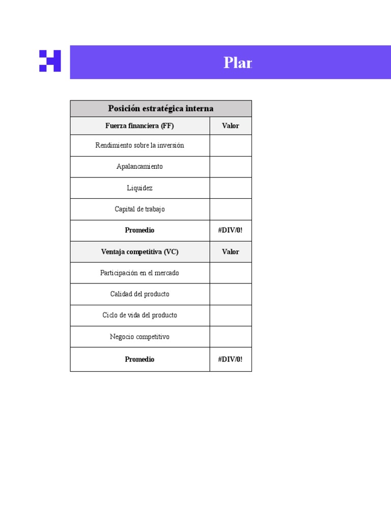 Plantilla de Matriz PE y PEYEA | PDF