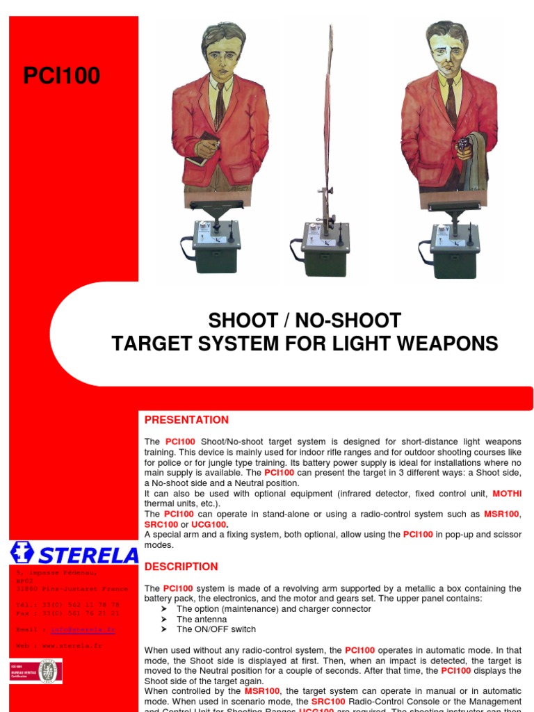 Overview of the PCI100 Shoot/No-shoot Target System and Accessories for ...