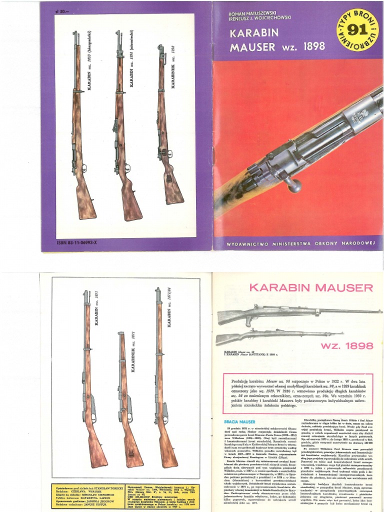 Typy Broni I Uzbrojenia 091-Karabin MAUSER WZ 1898 | PDF