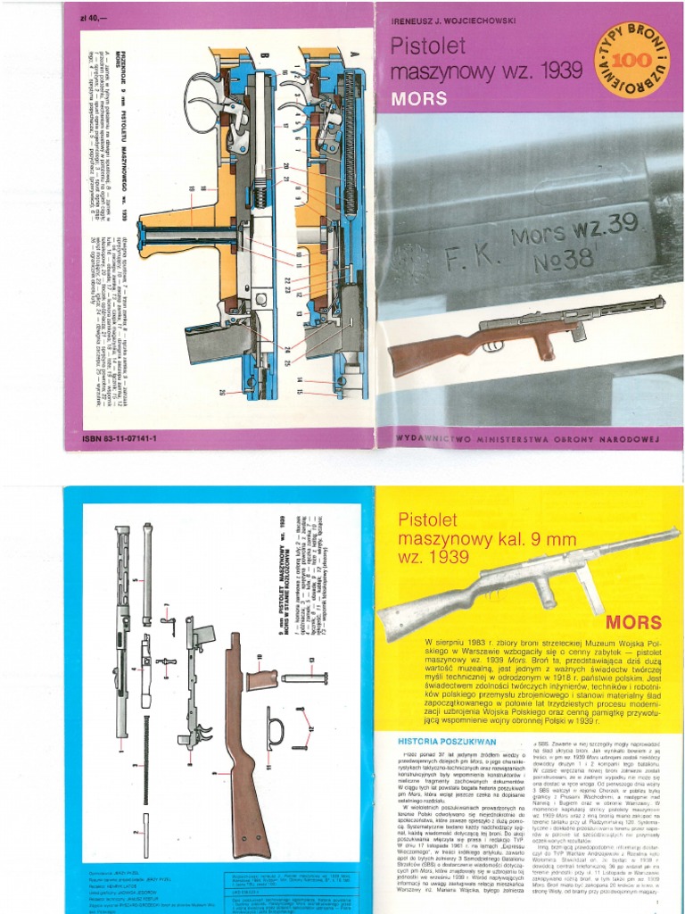 Typy Broni I Uzbrojenia 100-Pistolet Maszynowy WZ 1939 MORS | PDF