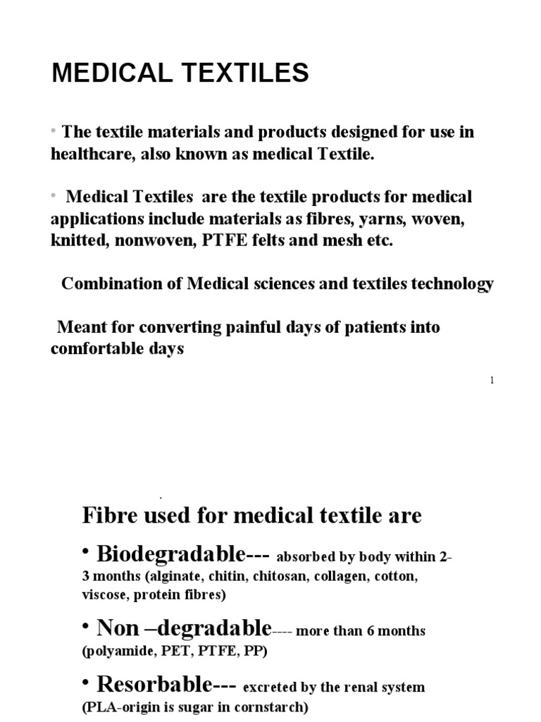 Medical Textile August 2022 | PDF | Textiles | Materials