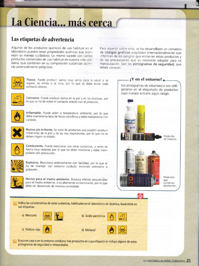 Material y Pictogramas 3 | PDF | Ciencias fisicas | Química