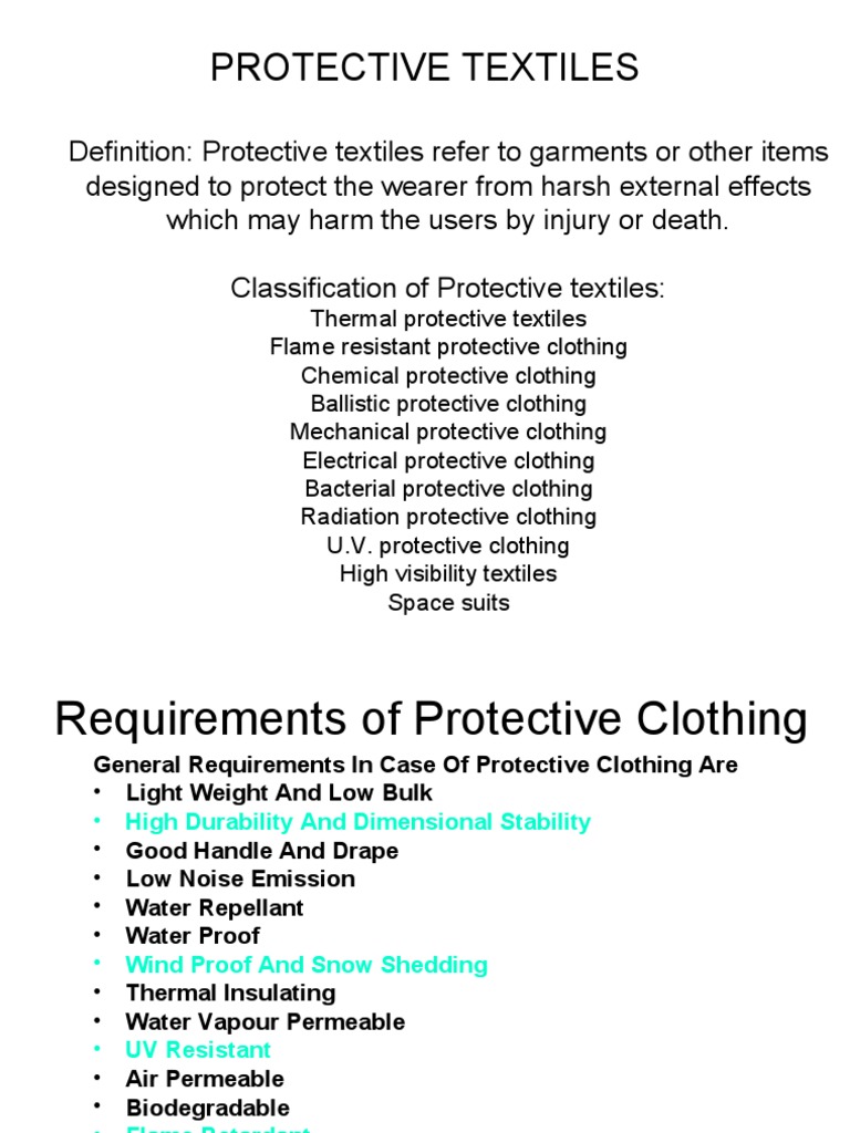 Protective Textiles Pdf Textiles Ultraviolet