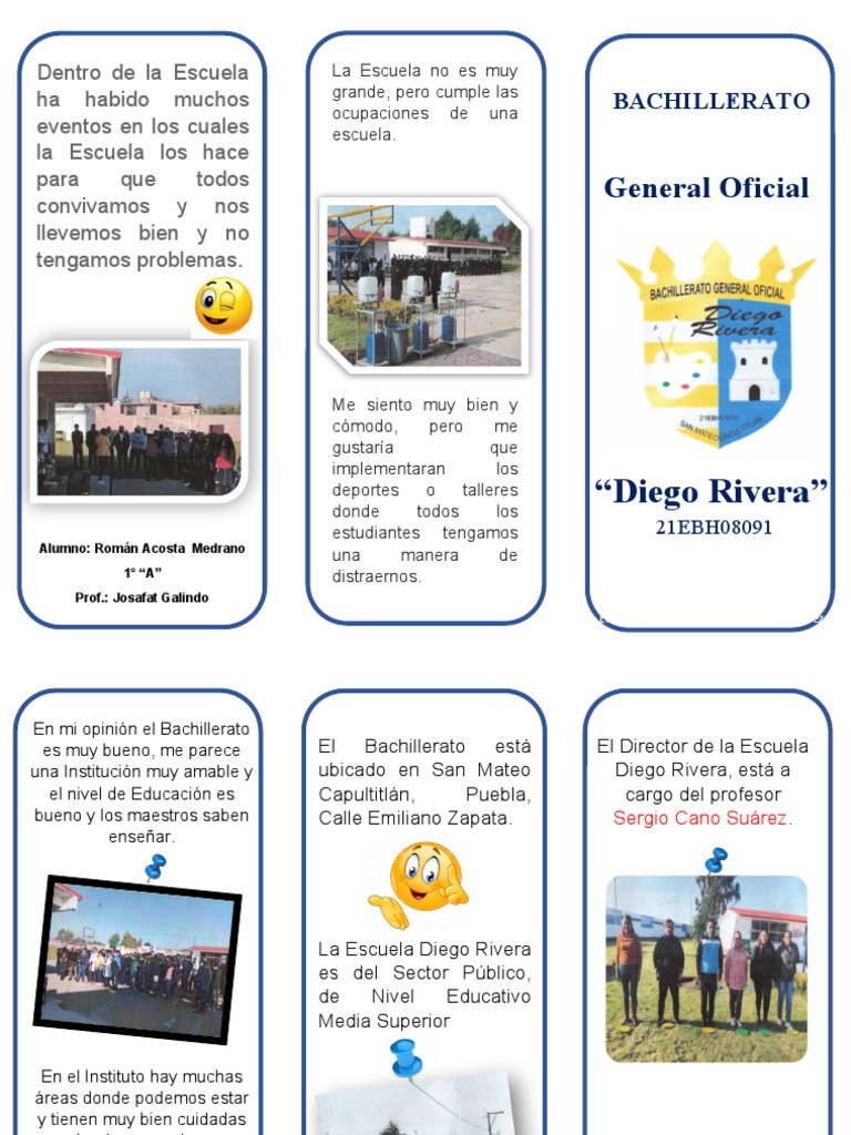 Triptico Bachillerato Diego Rivera | PDF Triptico Bachillerato Diego Rivera | PDF