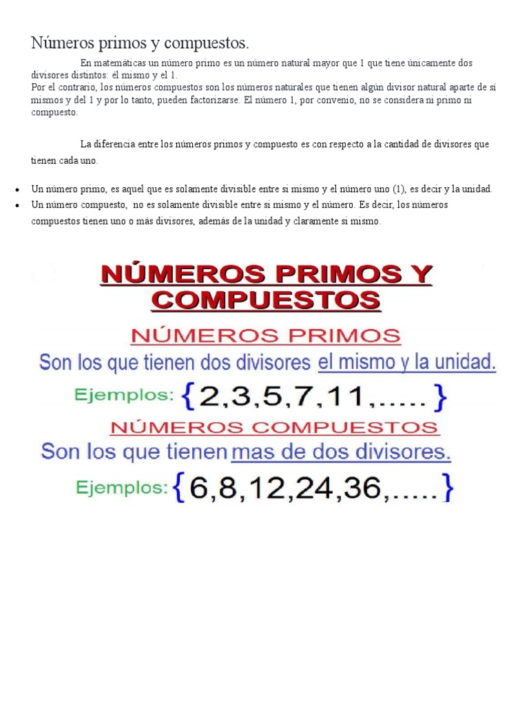 Números Primos y Compuestos 5C | PDF | Artes del Lenguaje y Comunicación