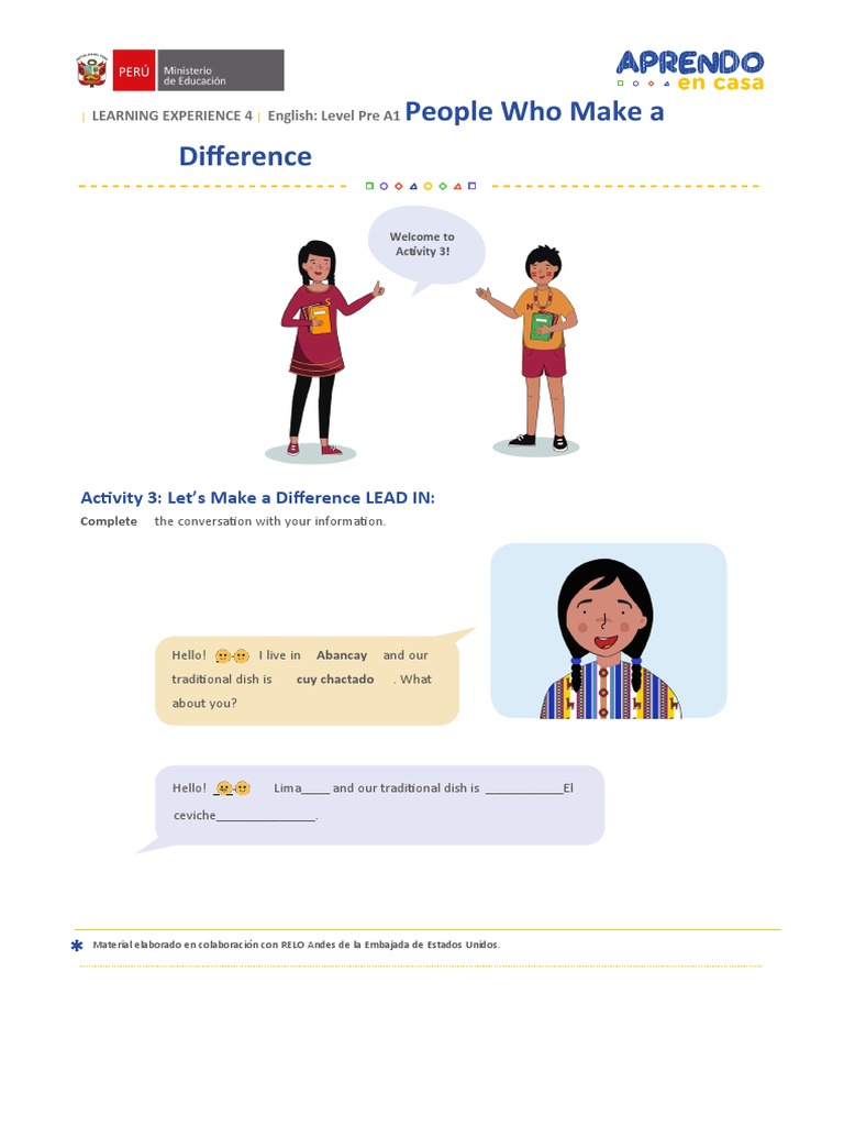 Exp 04 Activity 3 Lets Makea Difference PREA1 | PDF