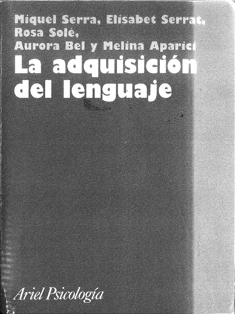 La Adquisición Del Lenguaje | PDF
