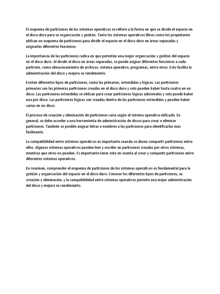 Esquemas de Particiones | PDF