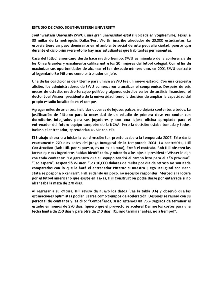 Estudio de Caso | PDF