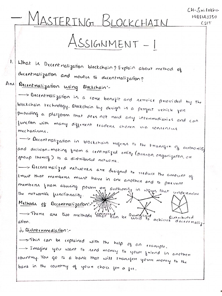 Mastering BlockChain Assignment-1 | PDF