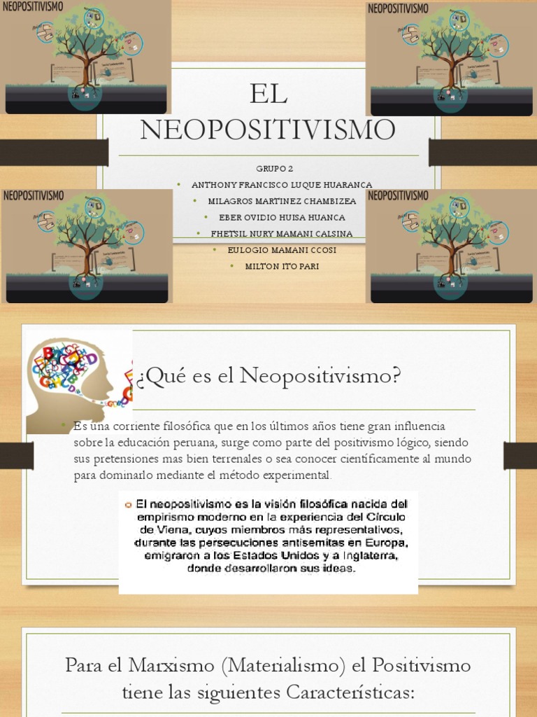 El Neopositivismo | PDF | Positivismo | Internalismo y externalismo