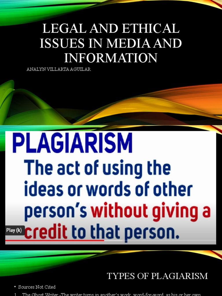 Media Ethics: Plagiarism & Fair Use | PDF | Fair Use | Plagiarism