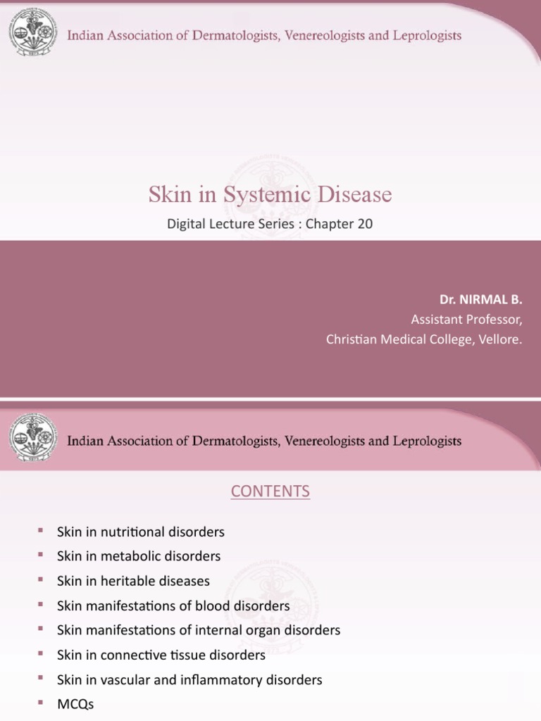Skin Manifestations of Systemic Diseases | PDF | Human Diseases And ...