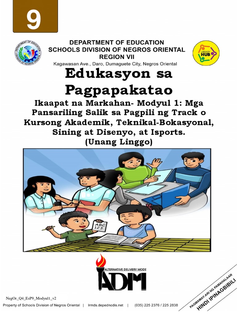 NegOr Q4 EsP9 Modyul1 v2 | PDF