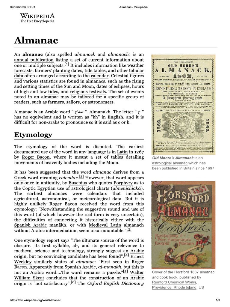 Almanac | PDF