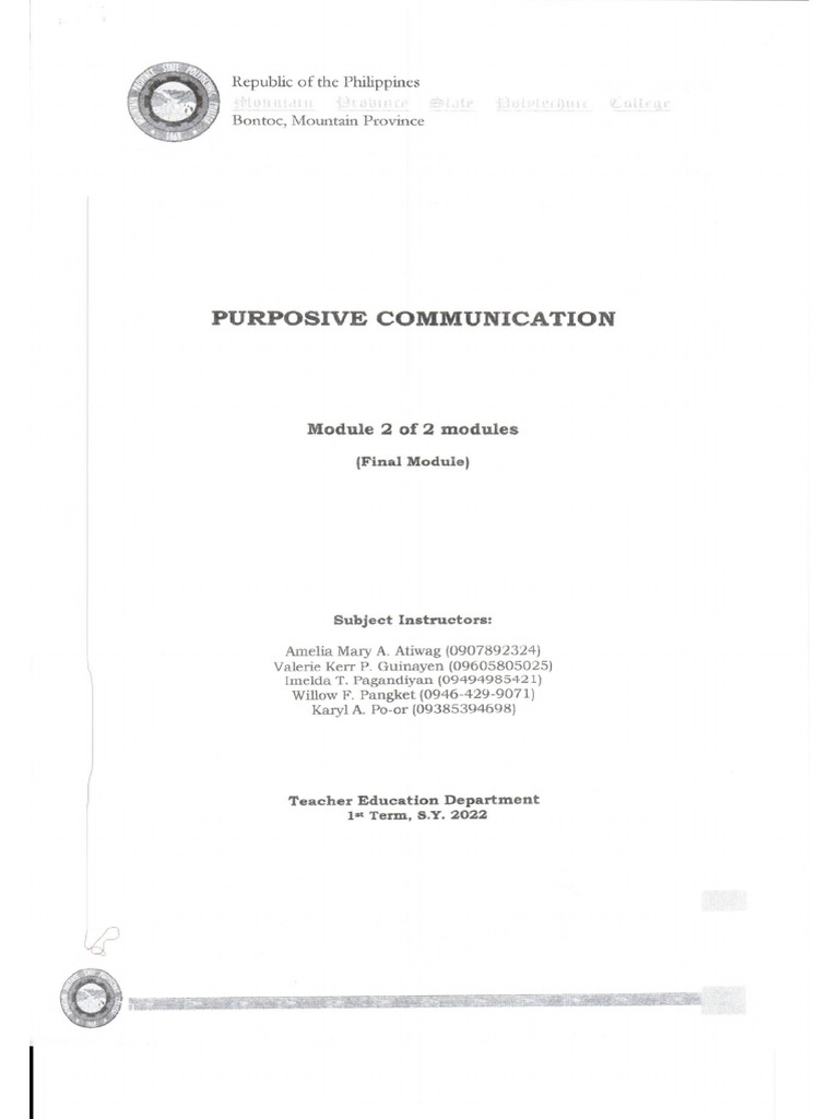 Purposive-Communication-Module-2 | PDF