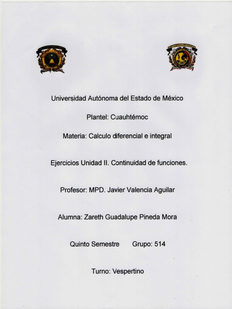 Ejercicios de Continuidad | PDF Ejercicios de Continuidad | PDF