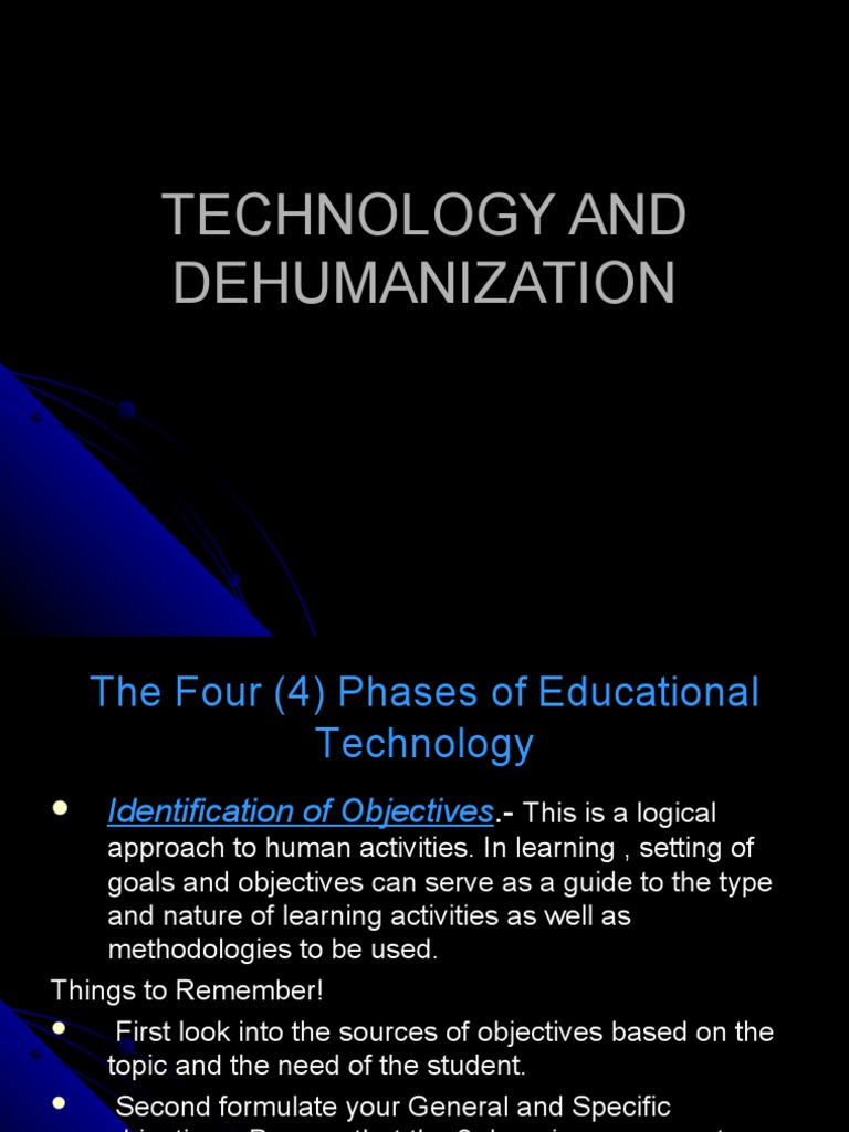 Technology and Dehumanization | Learning | Multimedia