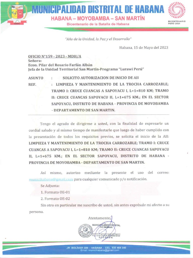 ejemplo de solicitud de inicio | PDF